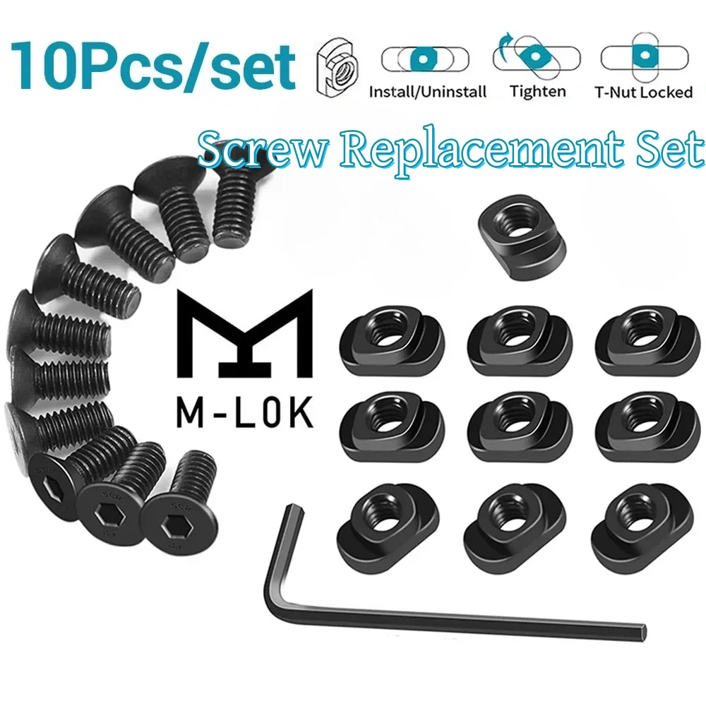 M-LOK Screw and Nut Replacement Rails T-Nut Screw Replacement Set for ...