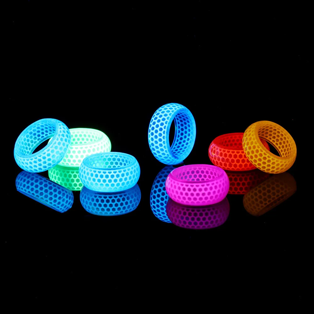 NEW-Honeycomb-Luminous-Rings-for-Couple-Women-Men-Fashion-Glow-Rings ...