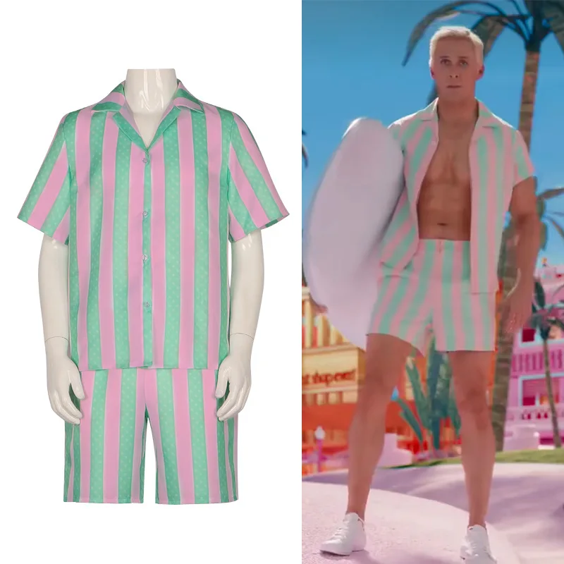 2023 Ken Ryan Gosling Cosplay For Men Hawaiian Shirts Short Pants Movie ...