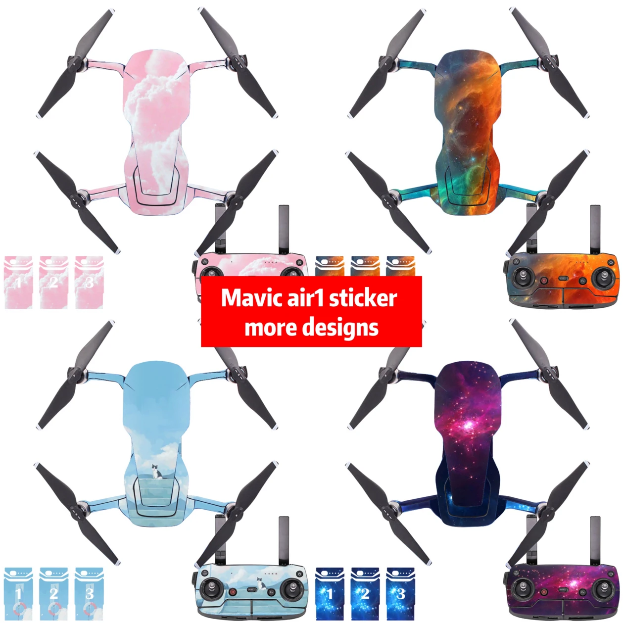Sky design for DJI Mavic air Skin Protective PVC Stickers for DJI Mavic ...