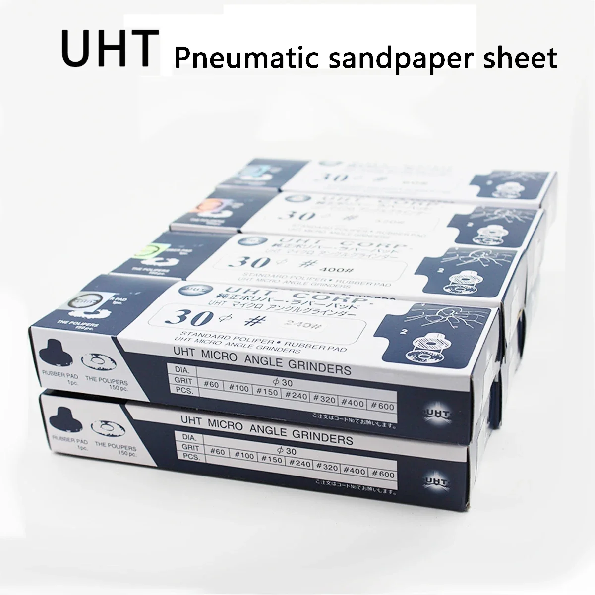 150pcs-box-UHT-Pneumatic-Tool-Sanding-Discs-with-High-Quality-Buffalo ...