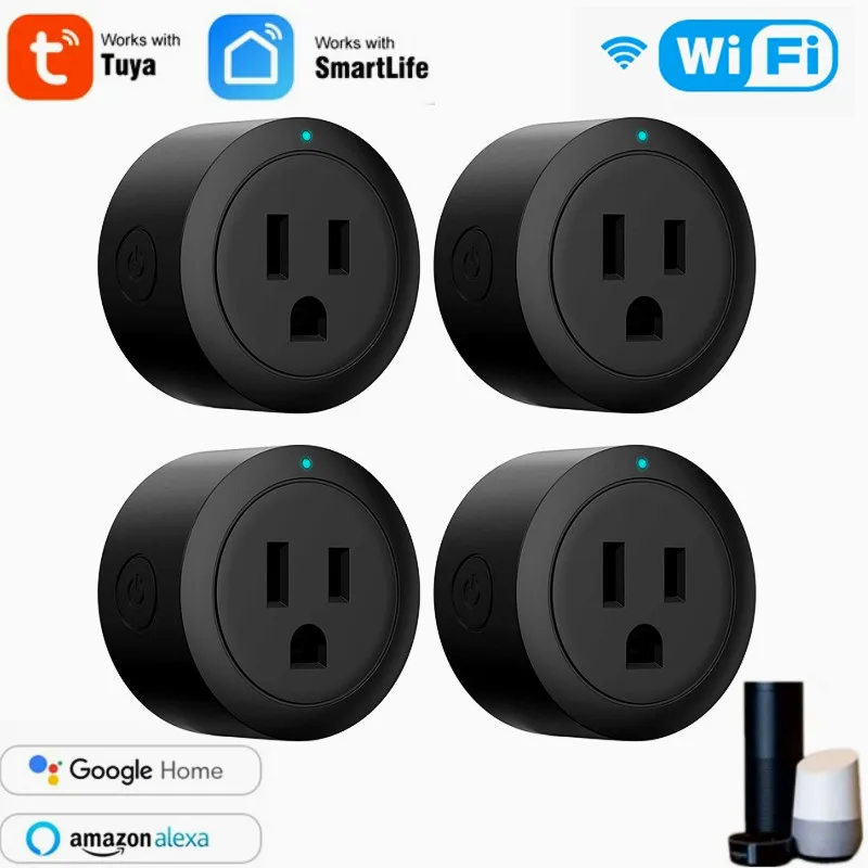 4-1PCS-Tuya-WiFi-Smart-US-Plug-Socket-10A-Smart-Life-APP-Remote-Control ...