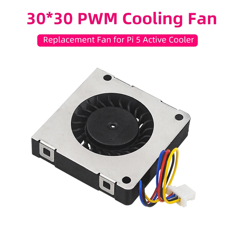 Raspberry-Pi-5-PWM-Cooling-Fan-30x30x7-Air-blower-JST-Interface ...