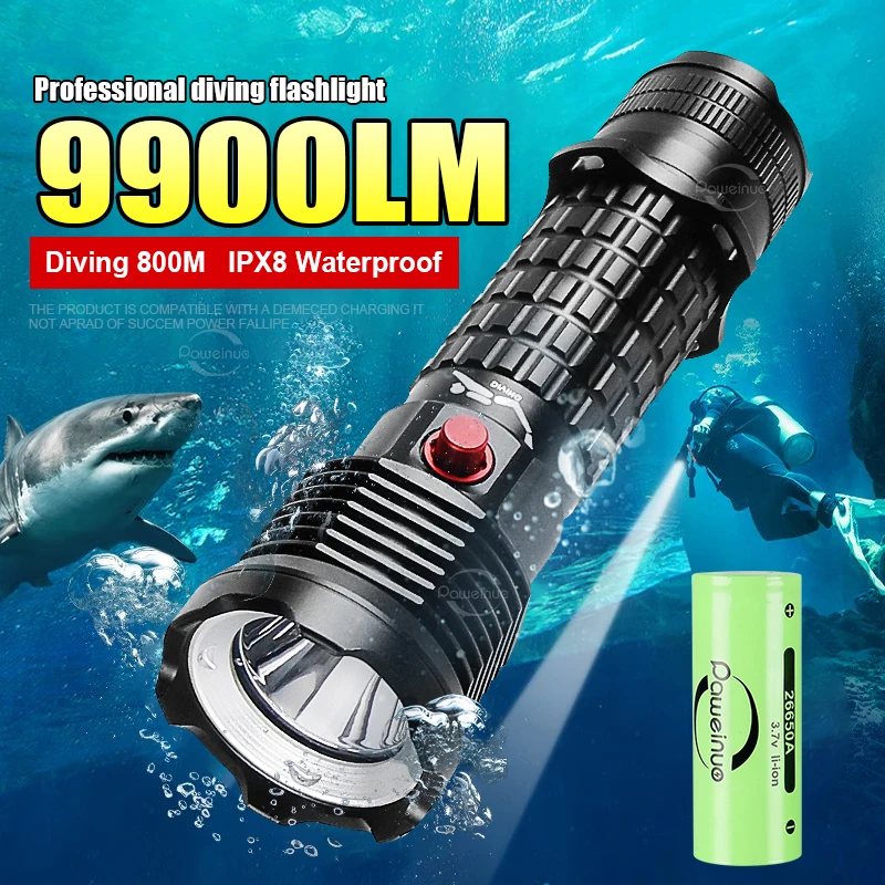 Professional-Spearfishing-Hunting-Scuba-XHP199-LED-Dive-Light-9900 ...