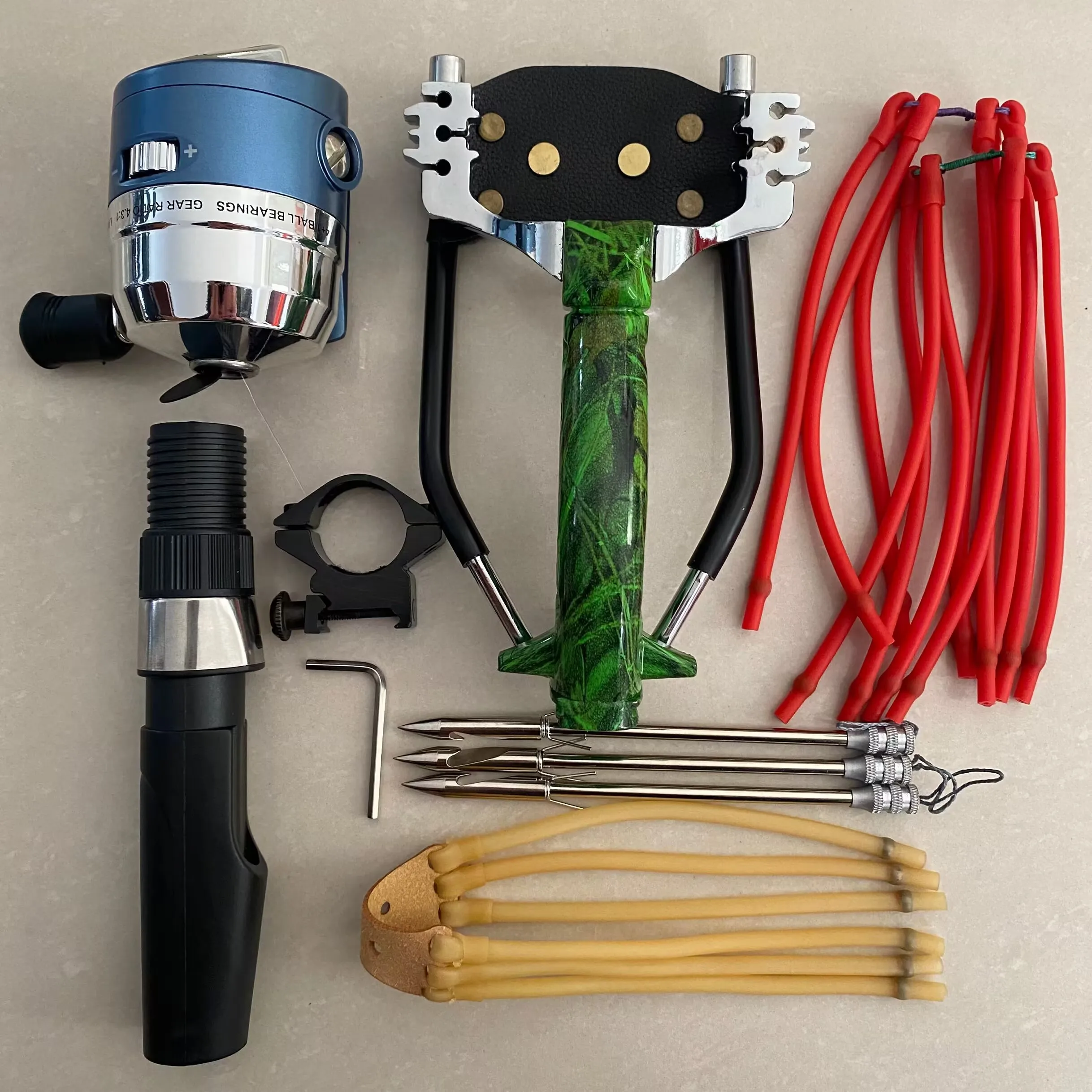 Metal-Material-Fishing-Slingshot-Kit-with-Arrows-Wrist-Support-Rocket ...