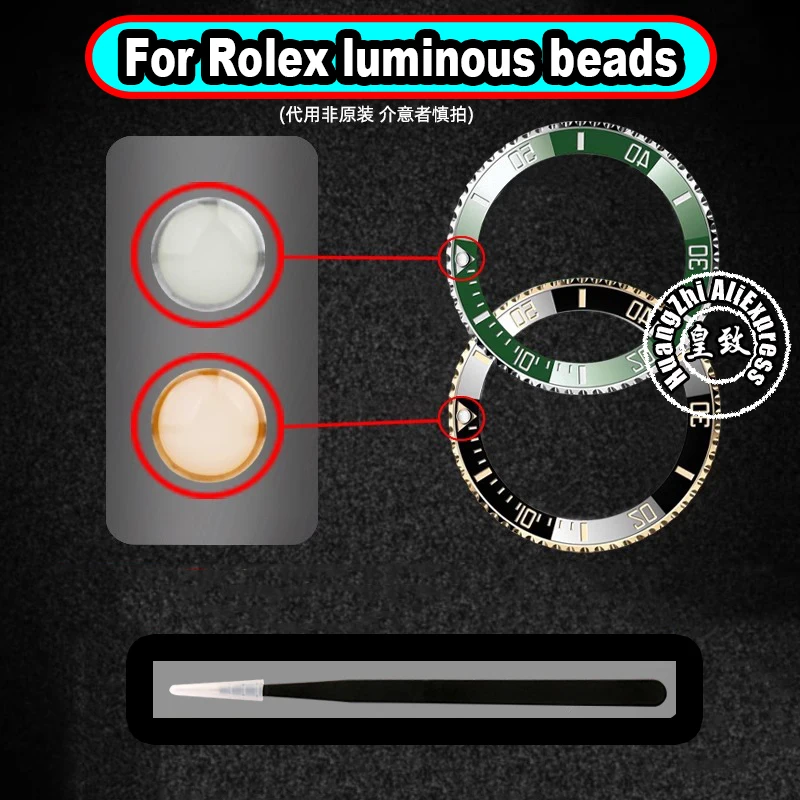 For Rolex Submariner Green Water Ghost Blue Green Luminous bead Watch ...