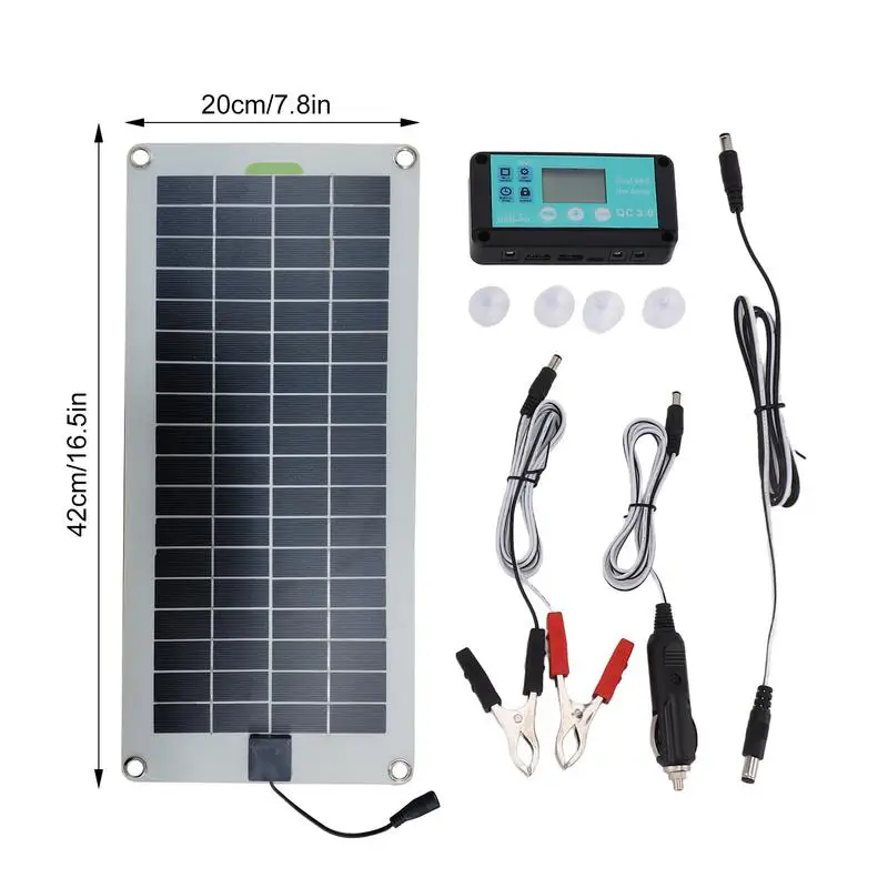 30W-12V-Solar-Panel-Battery-Charger-Trickle-Charging-Plug-And-Play ...