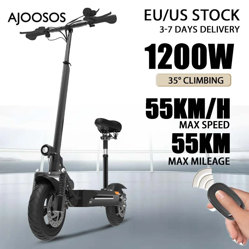 AJOOSOS X500 Electric Scooter 1200W 48V Motor 55KMH Complete Light ...
