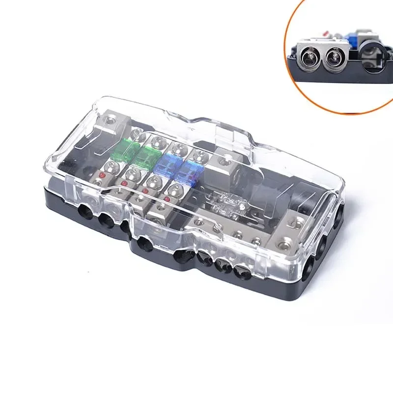 Car Audio ANL Fuse Holder Power Distribution Block Fusebox 2 Input 4 ...
