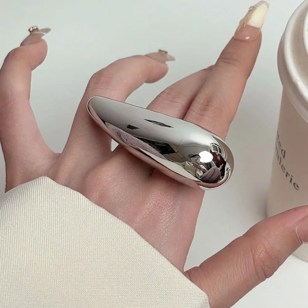 New-Exaggerated-Teardrop-Plain-Ring-Exaggerated-Large-Water-Drop-Ring ...