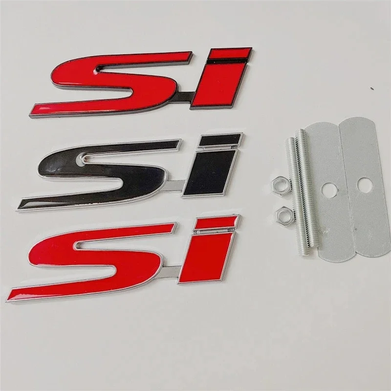 Etiqueta-do-logotipo-vermelho-do-metal-3D-Si-Badge-Grill-dianteiro-do ...