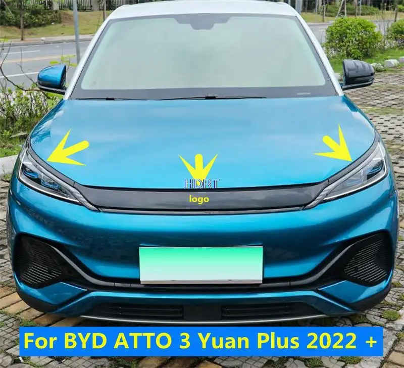 Carbon-fibre-Black-Garnish-Car-Front-Grille-Hood-Engine-Decor-Sticker ...