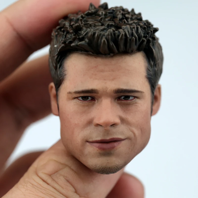 1/6 Young Brad Pitt Head Sculpt PVC Male Soldier Head Carving Model Fit ...