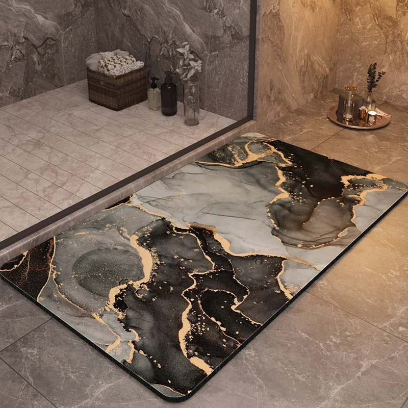 Super-Absorbent-Stone-Bath-Mats-Outside-The-Shower-Bathroom-Carpet ...