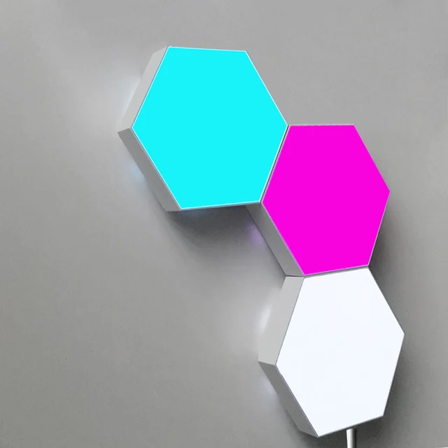 Splicing Modular Geometry Night Light Hexagonal Led Lamps Wall Panels ...