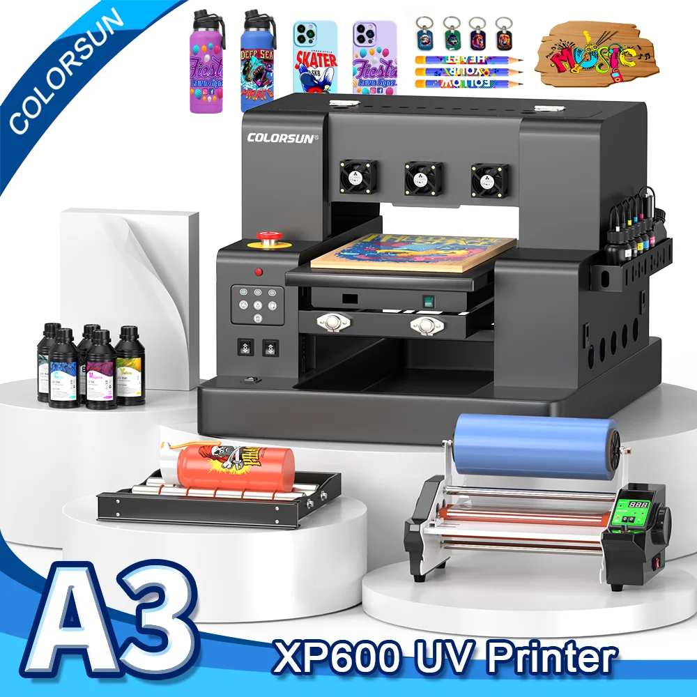 Colorsun A3 UV Printer XP600 Impresora A3 UV DTF Sticker Transfer ...