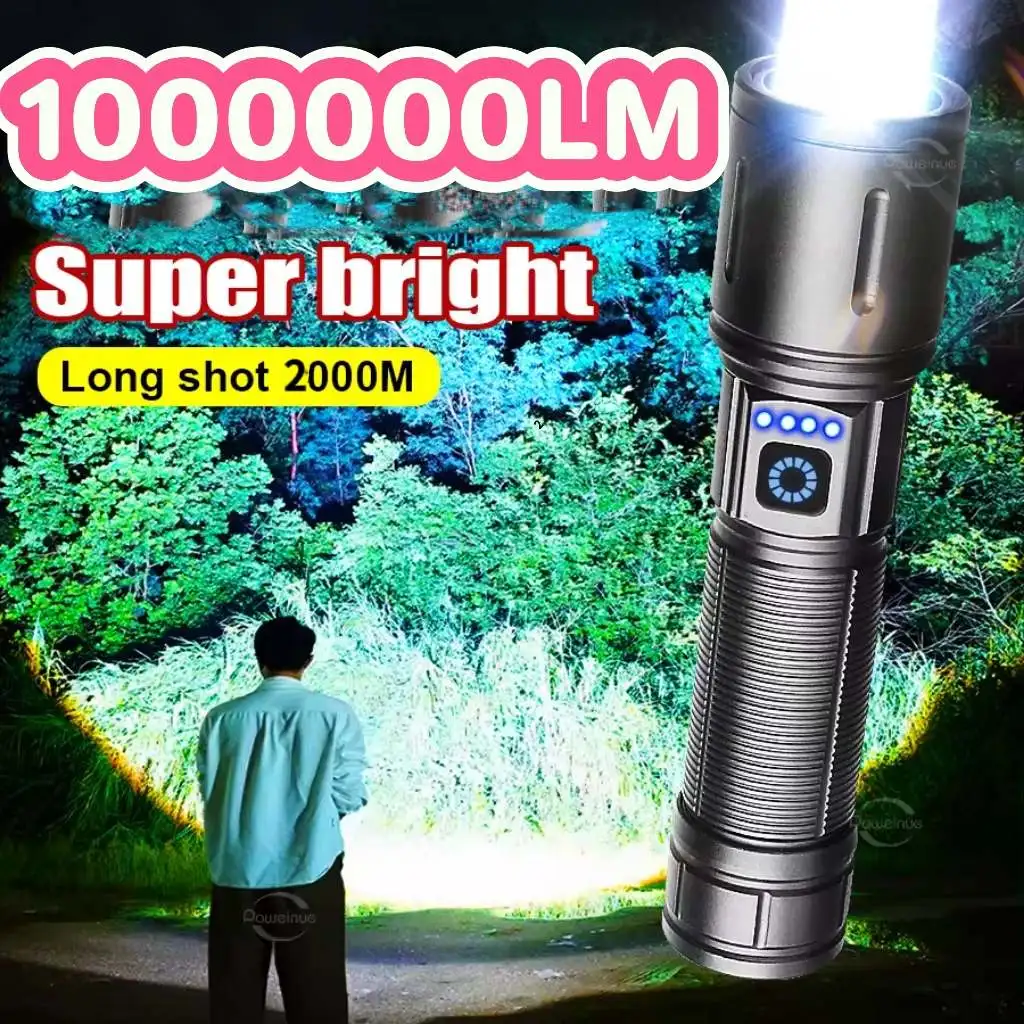 Ultra-High-Power-LED-Flashlight-Rechargeable-Lantern-Super-Bright ...