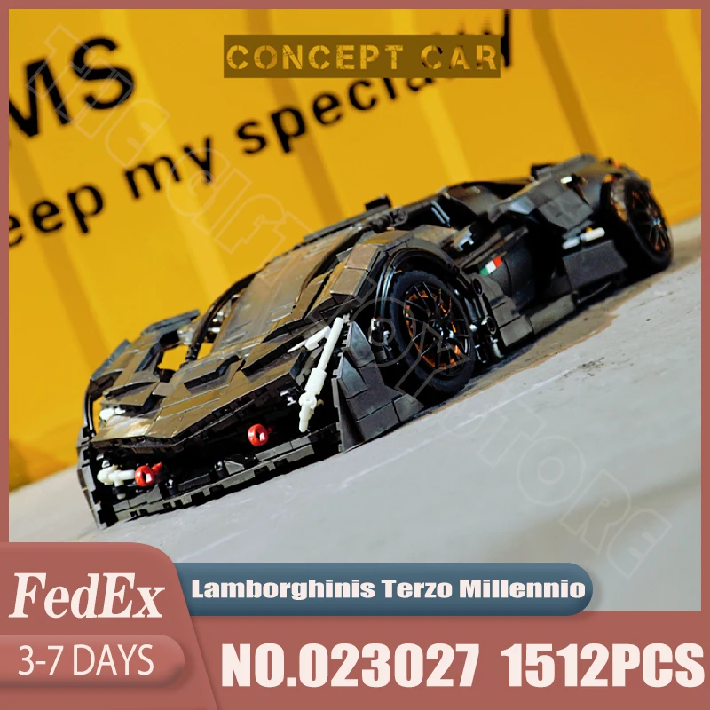 하이테크 람보르기니 테르조 밀레니오 모델 023027, 유명한 초고속 리모컨 자동차 빌딩 블록 장난감, 소년 선물 ...