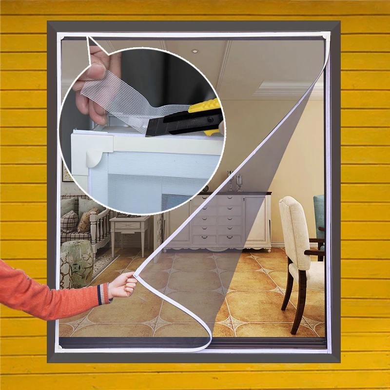 New Mosquito Nets for Window Screen Mesh Custom Size Air Tulle Curtain ...