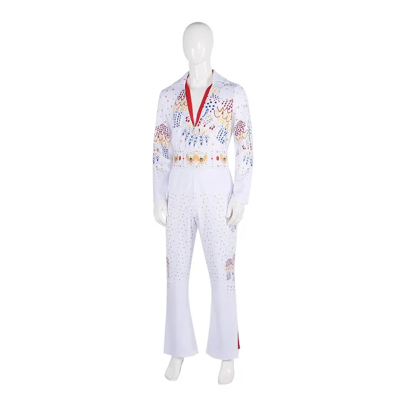 Movie Presley Diamond Rock Singer Cosplay Adult Children White Printed ...