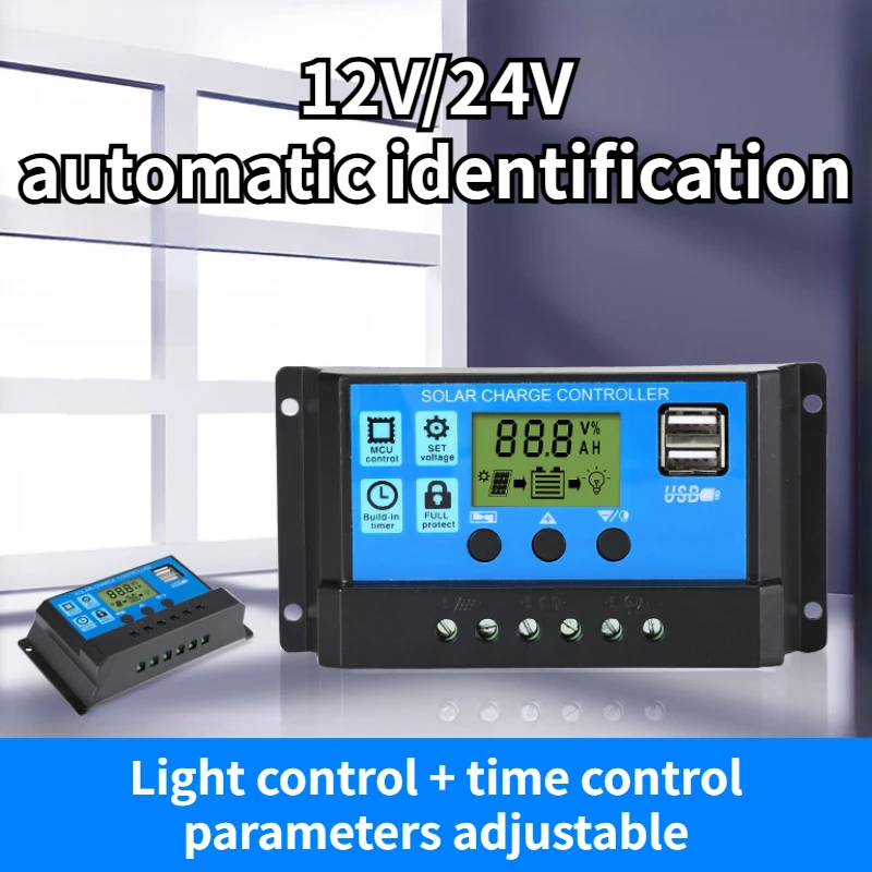12V-24V-PWM-Solar-Charge-Controller-with-Adjustable-LCD-Display-Dual ...