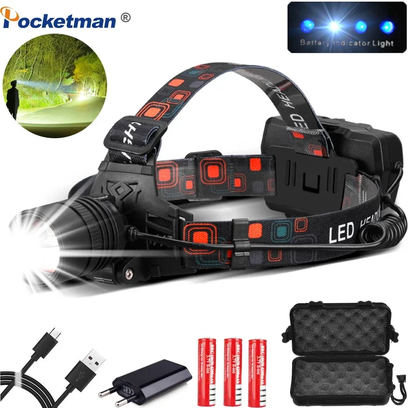 Powerful-LED-Headlamp-High-Lumens-Zoom-Headlight-Rechargeable-Head-Lamp ...