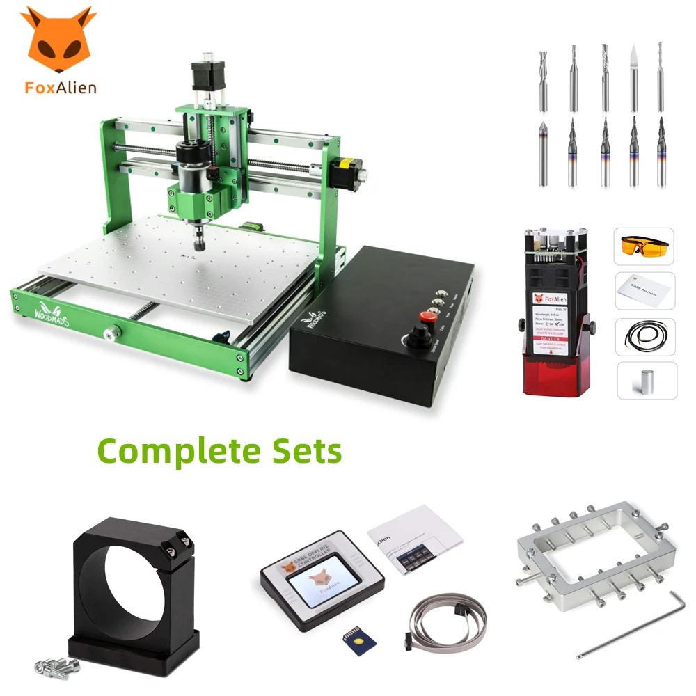 FoxAlien juego completo de enrutador CNC WM3020, fresadora de tornillo ...
