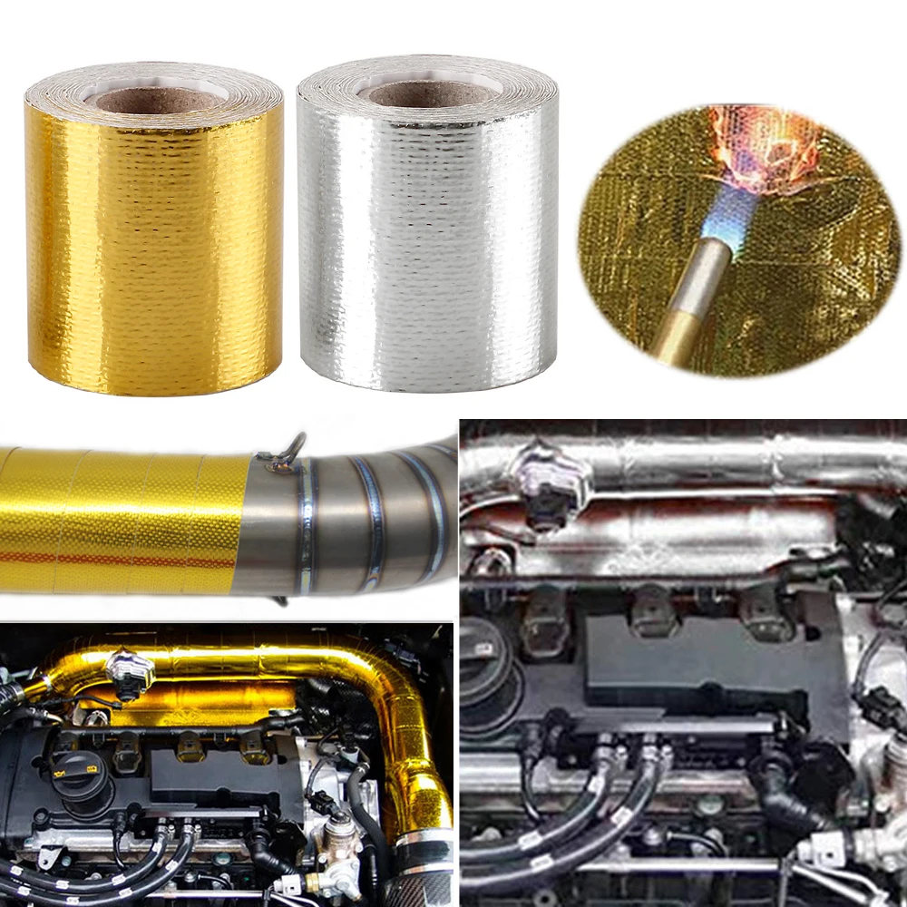2.5/5/10cm 1m 2m 5m 10m Car Motorcycle Exhaust Wrap Pipe Header Heat ...