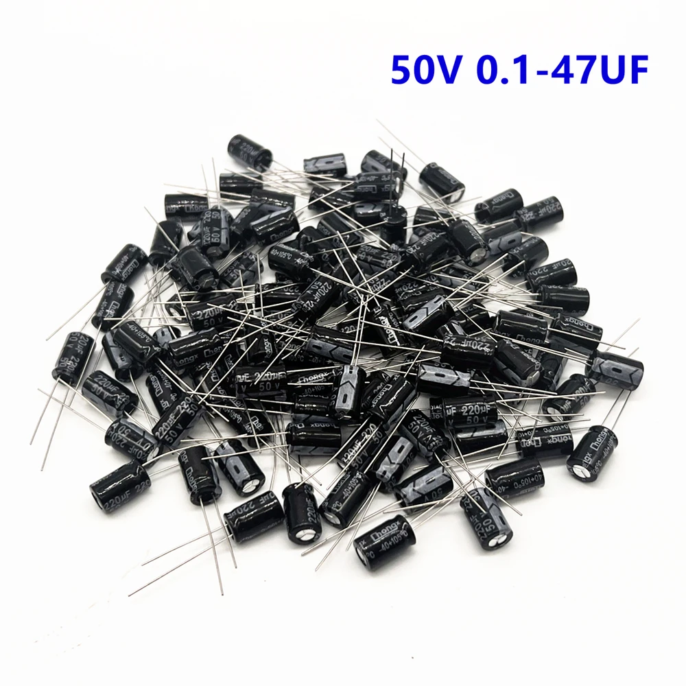 110Pcs-50V-0-1uF-47uF-Electrolytic-Capacitor-Package-for-arduino-0-1UF ...