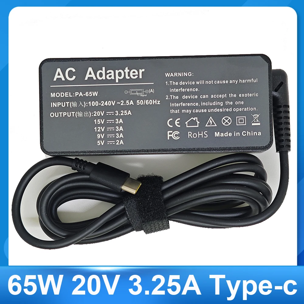 65W-20V-3-25A-USB-Type-C-AC-Laptop-Power-Adapter-Charger-For-Lenovo ...