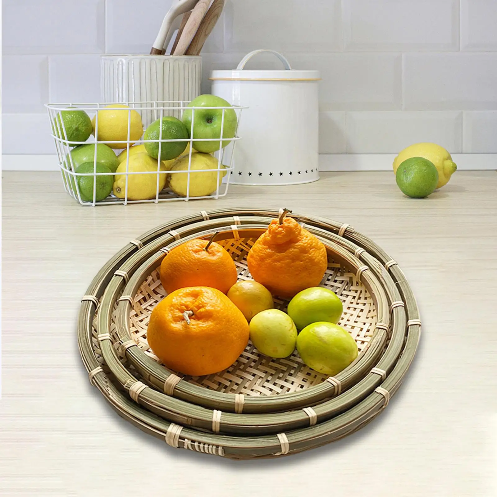 3x-Hand-Woven-Basket-Trays-Bamboo-Storage-Trays-for-Snacks-Breakfast ...