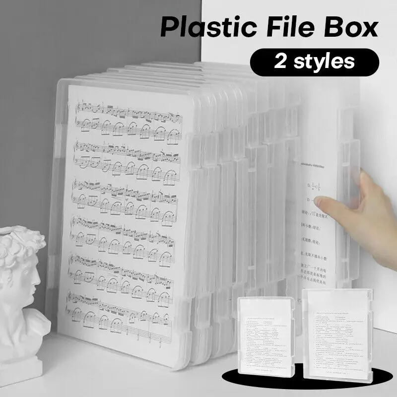 Transparent-Plastic-A4-File-Storage-Box-File-Folder-Clear-Plastic-Paper ...