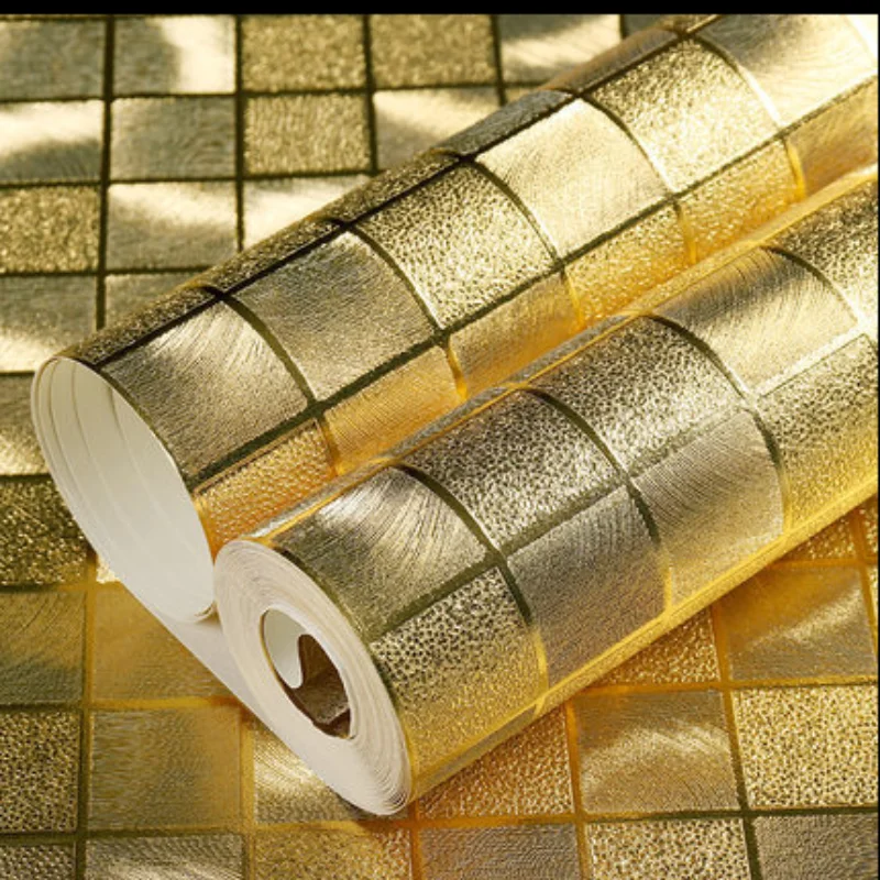 Non-self-adhesive Mosaic Wallpaper Rollers for Wall Decoration Glitter ...