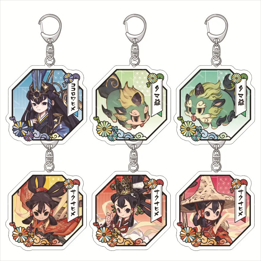 Key-Chains-Sakuna-of-Rice-and-Ruin-Anime-Cosplay-Costumes-Acrylic-Key ...