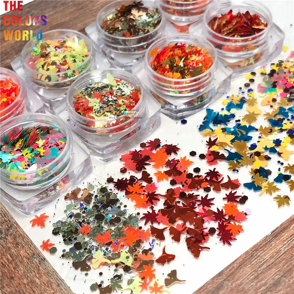 TCT-840-Autumn-Nail-Decoration-Supplies-Shiny-Effect-Nails-Glitter ...