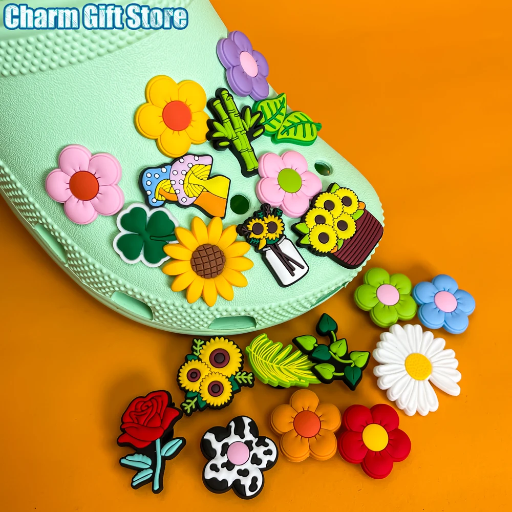 1pcs-Plants-Croc-Charms-Sunflower-Mushroom-Shoe-Decoration-Accessories ...