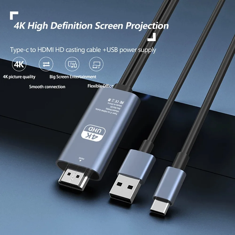 4K-60Hz-Ultra-HD-HDMI-compatible-Cables-HDMI-Video-Cable-Type-C-to-HDMI ...