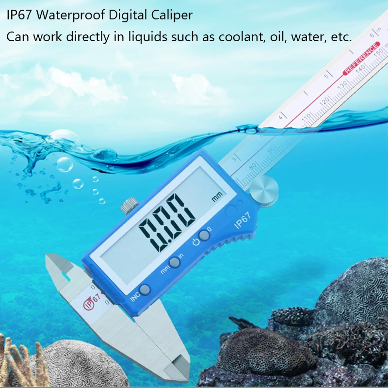 High-Duality-Digital-Display-Vernier-Caliper-IP67-Waterproof-Electronic ...