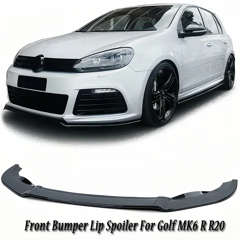 For-Volkswagen-Golf-6-MK6-R-R20-2008-2013-Glossy-Black-ABS-Car-Front ...