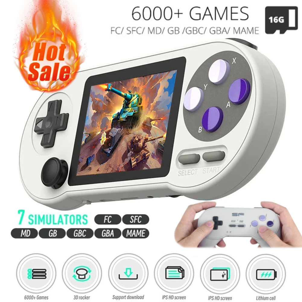 DATA-FROG-SF2000-Portable-Handheld-Game-Console-3-inch-Retro-Game ...
