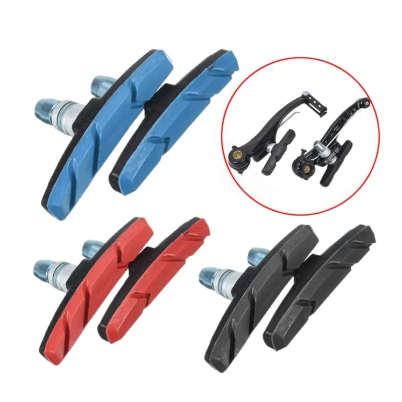 1-2Pairs-Durable-Bicycle-Silent-Brake-Pads-Cycling-V-Brake-Holder-Pads ...
