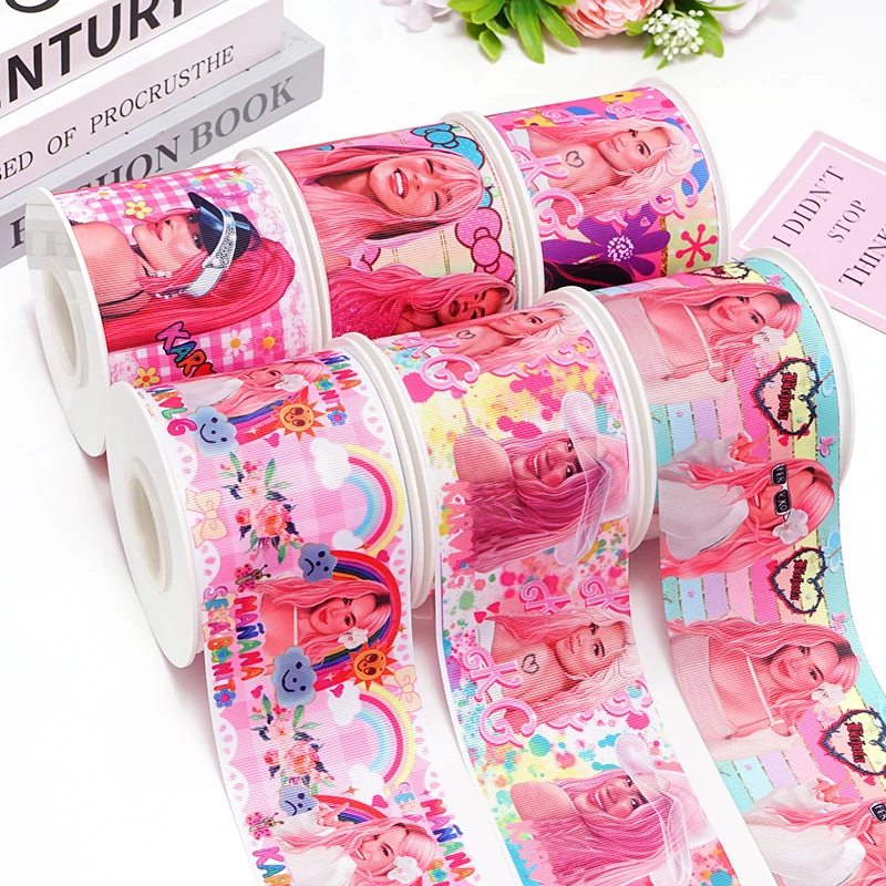 Grosgrain-ribbon-for-hair-bows-5-yards-Star-printed-handmade-materials ...