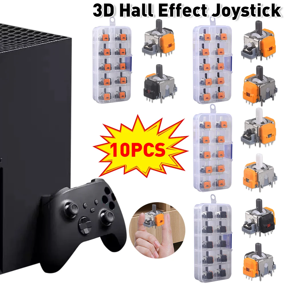 10Pcs-Replacement-Hall-Effect-Joystick-3D-Analog-Sensor-ThumbStick-for ...
