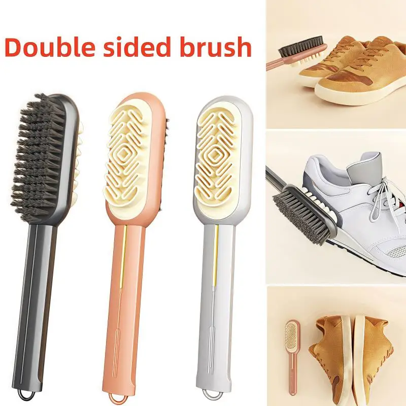 Double-sided Shoe Brush Enduring Plastic Shoe Washing Brush Suede Shoe ...