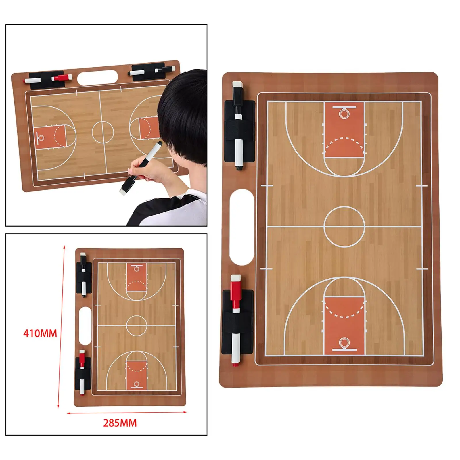 Coaches-Board-with-Marker-Pens-Dry-Erase-Basketball-Coaching-Board ...