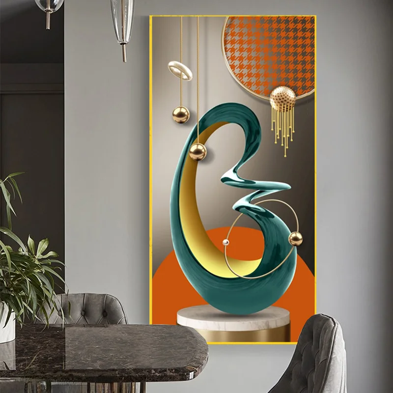 Nordic-Simple-Modern-Abstract-Geometric-Painting-Porch-Living-Room ...