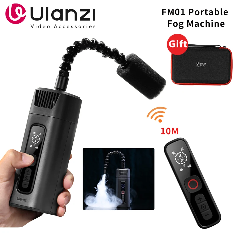 Ulanzi FM01 40W Portable Smoke Machine 10m Wireless Control Dry Ice Fog Machine Photography ...