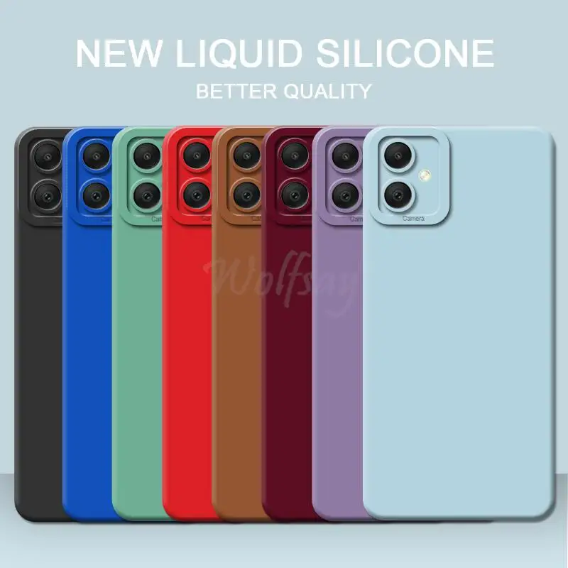 For-Samsung-Galaxy-A05-Case-New-Luxury-Liquid-Silicone-Plain-Rubber ...