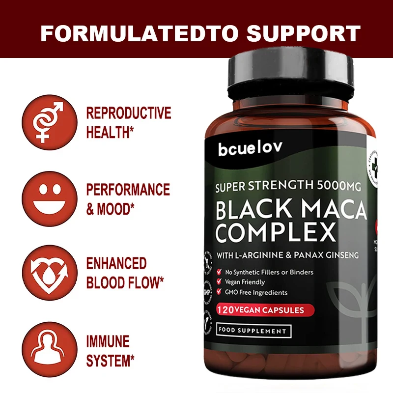 Pastillas de extracto de Maca y Ginseng, suplemento para hombres y ...