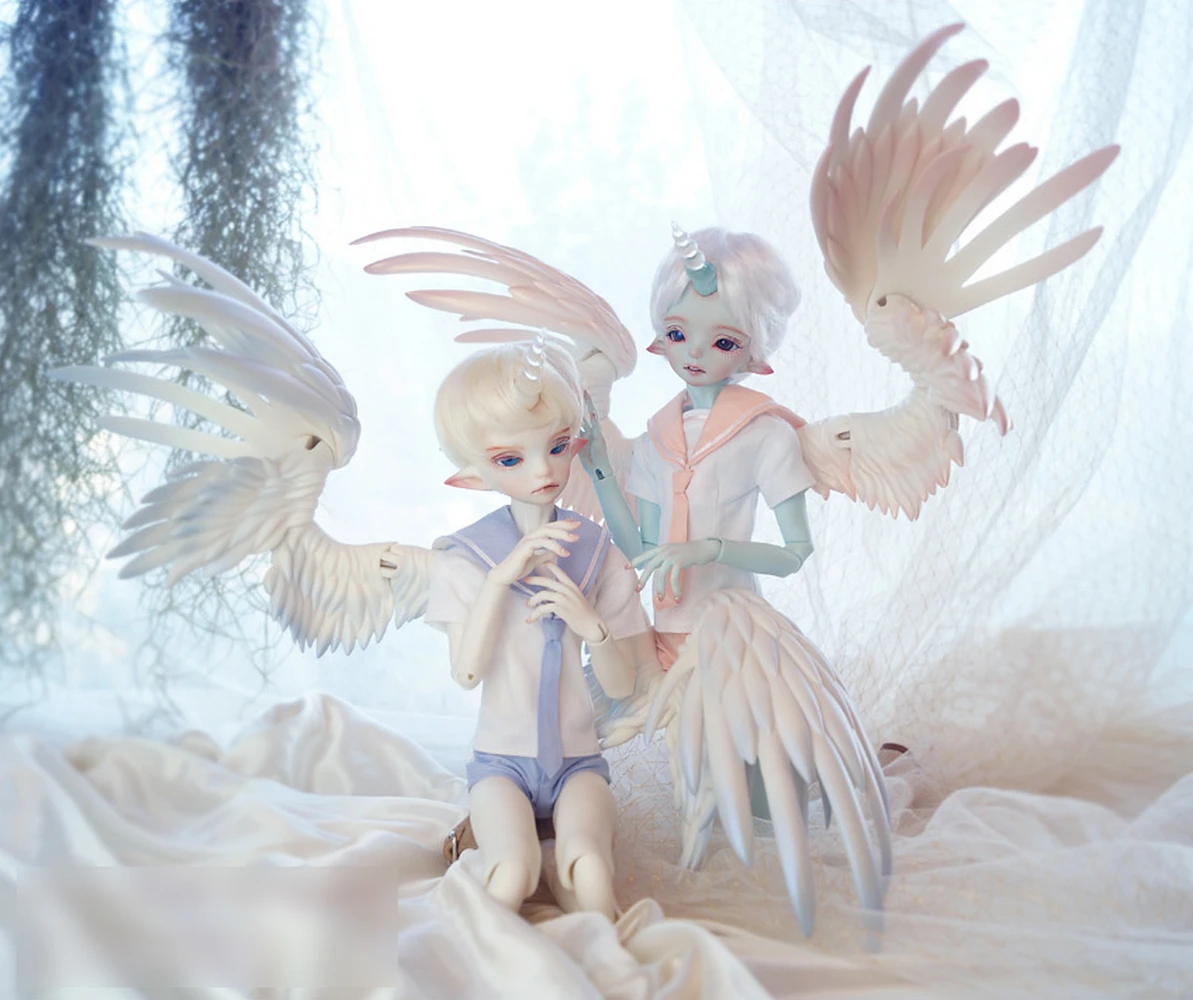 Oueneifs Seravie 1/4 BJD Doll Skinny Unicorn ELF Wings Horn Fantasy ...